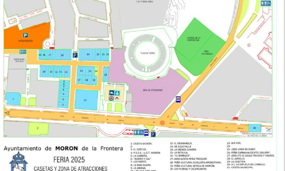 La Feria de Morón 2025 contará con un total de 29 casetas con algunas ...